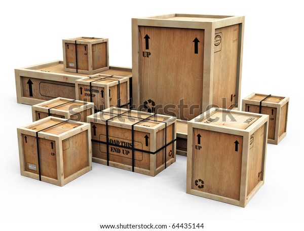 Crates Stock Illustration 64435144