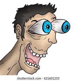 Crazy Man Stock Illustration 621601253 | Shutterstock