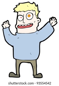 Crazy Man Cartoon Raster Version Stock Illustration 93554542 | Shutterstock