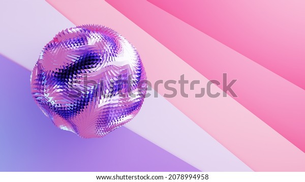 Creative 3d Illustration Complex Spherical Shape Stock Illustration ...