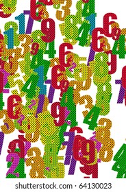 Creative Abstract Background Numbers Stock Illustration 64130023 ...