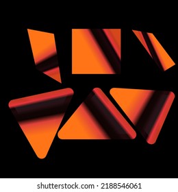 Creative Art 3d Squares Triangles Attractive Stock Illustration ...