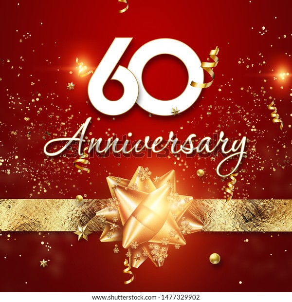 Creative Background 60 Years Old Celebration Stock Illustration ...