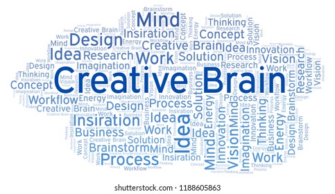 Creative Brain Word Cloud Made Text Stock Illustration 1188605863 ...