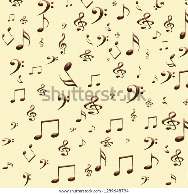 Creative Concept Background Musical Notes Symbols Stock Illustration ...
