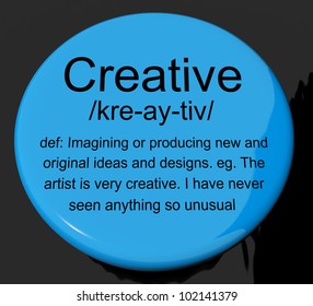 Creative Definition Button Shows Original Ideas 库存插图 102141379 ...
