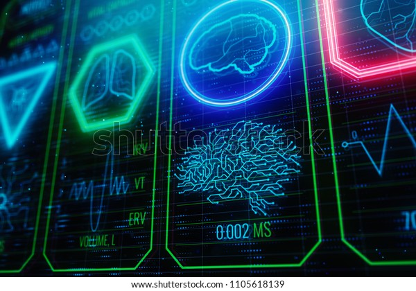 Creative Digital Human Body System Screen Stock Illustration 1105618139 ...