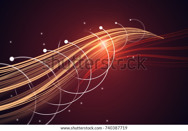 Creative Digital Wave Wallpaper Technology Innovation 库存插图 740387719 ...