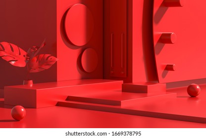 Creative Drawing 3d Simulation Scene Color Stock Illustration ...