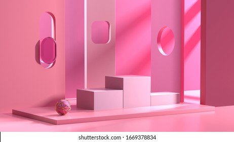 Creative Drawing 3d Simulation Scene Color Stock Illustration ...