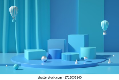 Creative Drawing 3d Simulation Scene Color Stock Illustration ...
