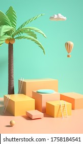 Creative Drawing 3d Simulation Scene Product Stock Illustration ...