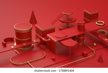 Creative Drawing 3d Simulation Scene Color Stock Illustration 1683666571