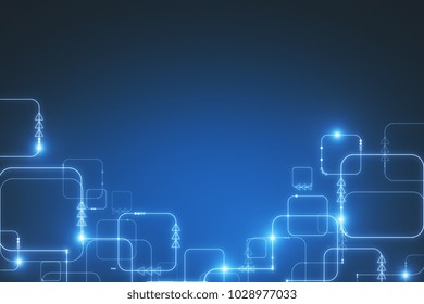 Creative Glowing Digital Backdrop Technology Innovation Stock ...