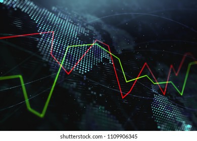 Creative Glowing Forex Chart Background Map 스톡 일러스트 1109906345 | Shutterstock