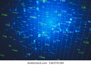 Creative Glowing Forex Chart Texture Candlestick Stock Illustration ...