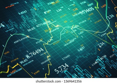 Creative Glowing Forex Chart Texture Candlestick 스톡 일러스트 1369641356 ...
