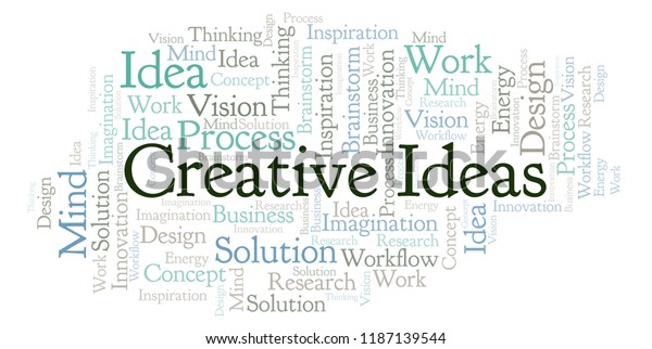 Creative Ideas Word Cloud Made Text Stock Illustration 1187139544 ...