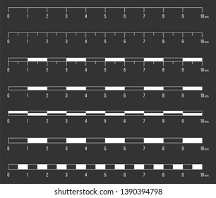 Creative Illustration Map Scale Line Set Stock Illustration 1390394798