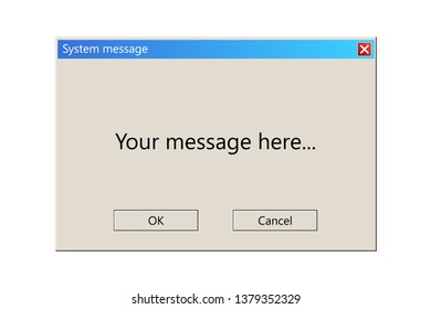 Old School Operating System Message Template Stock Vector (Royalty Free ...