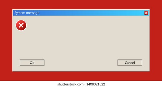 Old Error Window Abstract Alert Interface Stock Vector (Royalty Free ...