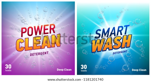 Creative Laundry Detergent Concept Packaging Design Stock Illustration ...
