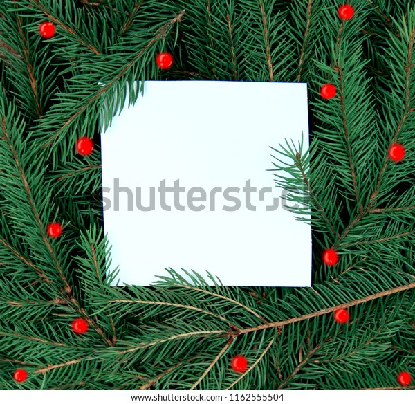 Creative Layout Made Christmas Tree Branches Stock Illustration ...