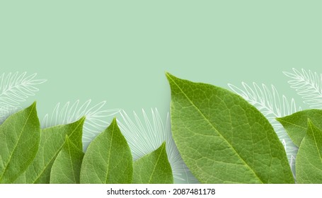 Creative Layout Made Nature Concept Green Stock Illustration 2087481178 ...