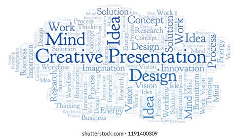Creative Presentation Word Cloud Made Text Stock Illustration ...