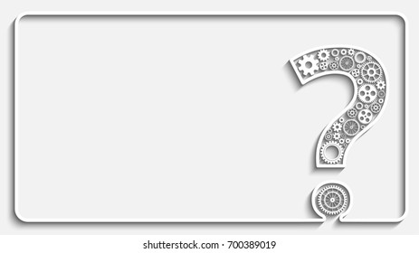 Creative Question Mark Gears Creative Frame Stock Illustration 700389019