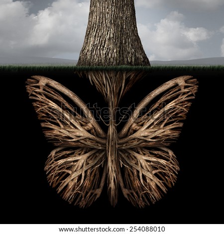 Creative Roots Concept Tree Root Shaped Stock Illustration 254088010 ...