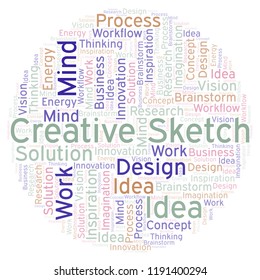 Creative Sketch Word Cloud Made Text Stock Illustration 1191400294 ...