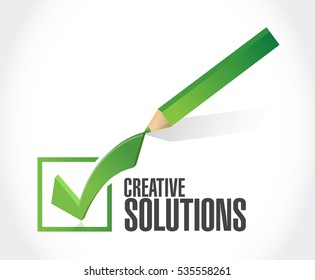 Creative Solutions Check Mark Sign Concept Stock Illustration 535558261 ...
