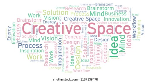 Creative Space Word Cloud Made Text Stock Illustration 1187139478 ...