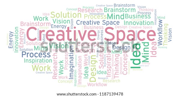 Creative Space Word Cloud Made Text Stock Illustration 1187139478 ...