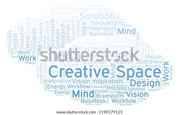 Creative Space Word Cloud Made Text Stock Illustration 1190179123