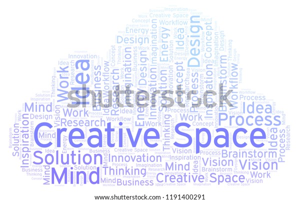 Creative Space Word Cloud Made Text Stock Illustration 1191400291 ...