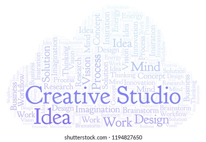 Creative Studio Word Cloud Made Text Stock Illustration 1194827650 ...