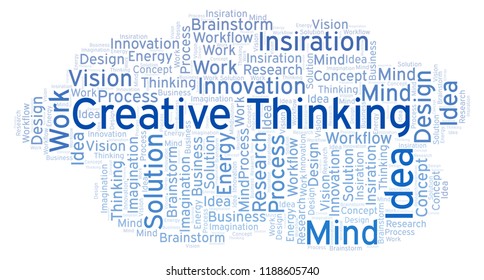 Creative Thinking Word Cloud Made Text Stock Illustration 1188605740 ...