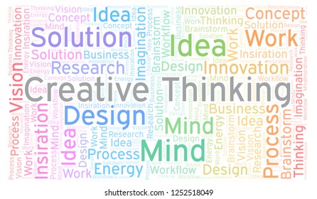Creative Thinking Word Cloud Made Text Stock Illustration 1252518049 ...