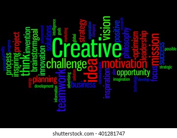 Creative Word Cloud Concept On White: ilustración de stock 401281747 | Shutterstock