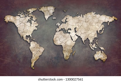 Creative World Map Stock Illustration 1300027561 | Shutterstock