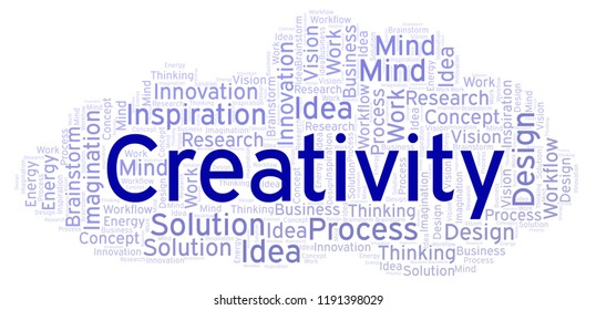 Creativity Word Cloud Made Text Only Stock Illustration 1191398029