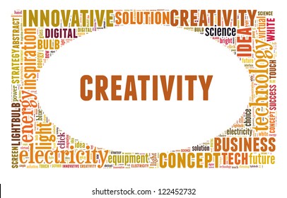 Creativity Word Clouds Isolated White Background Stock Illustration ...