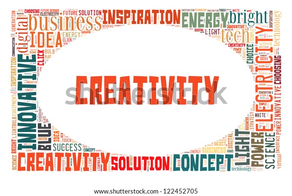 Creativity Word Clouds Isolated White Background Stock Illustration ...