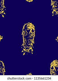 Creepy Dead Head Pattern Stock Illustration 1135661234 | Shutterstock