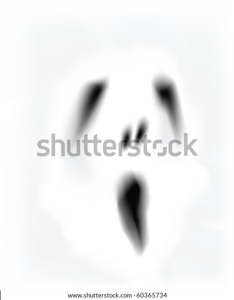Creepy Ghost Face Stock Illustration 60365734