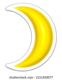 Crescent 3d Shapes Geometric Basic Simple Stock Illustration 2151450077 ...