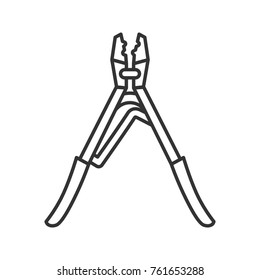 Crimping Tool Linear Icon Thin Line Stock Illustration 761653288 ...