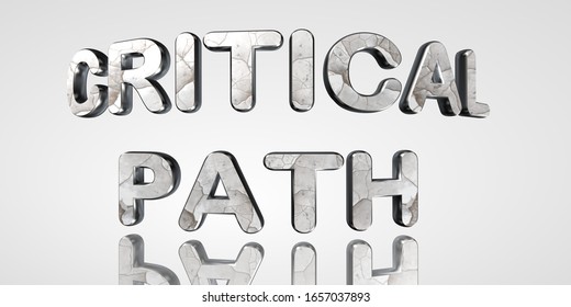 Critical Path 3d Rendering Word On Stock Illustration 1657037893 ...